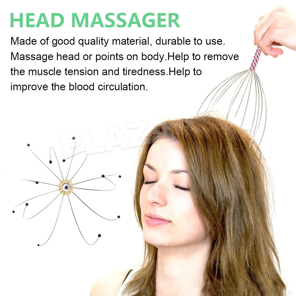 Head Neck Scalp Massager Massage Octopus Equipment Stress Release Relax ...