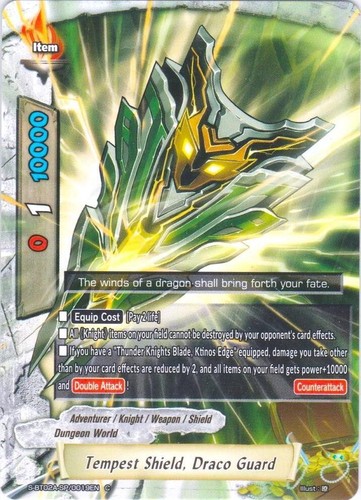 Bushiroad Future Card Buddyfight Scudo Tempesta, Draco Guard S-BT02A-SP ...