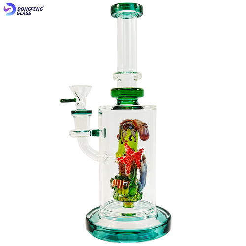 10" Ocean Glass Water Pipe Bong Bubbler W/B Percolator Hookah Free ...