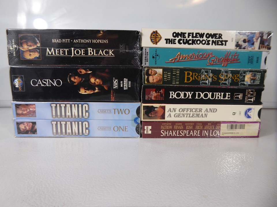 VHS Lot of 9 Big Hit Movies Casino, Titanic, American Graffiti | eBay