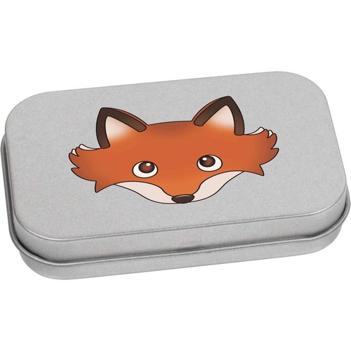 'Cute Fox Face' Metal Hinged Tin / Storage Box (TT038884) | eBay UK