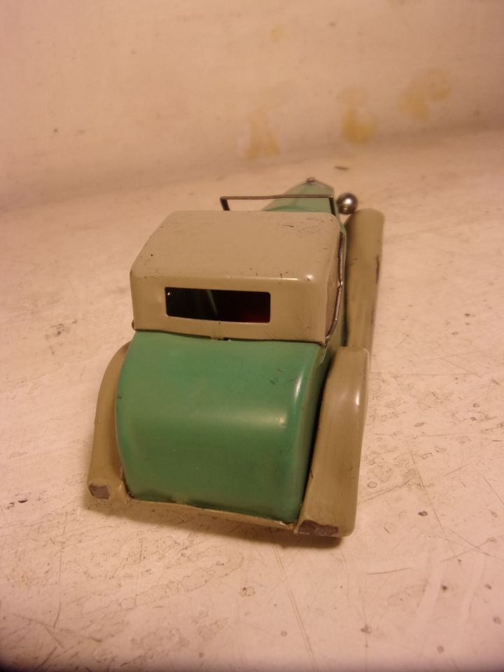 Triang Tinplate Minic=42M Rolls Royce Sedanca-Tan/Green-red seats-c/w ...