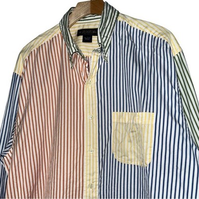Brooks Brothers Men’s Size L Multi Colored Stripe Fun Button Down Shirt ...