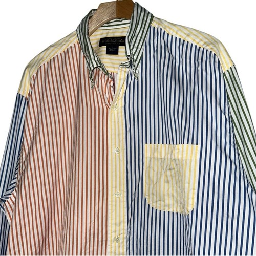 Brooks Brothers Men’s Size L Multi Colored Stripe Fun Button Down Shirt ...