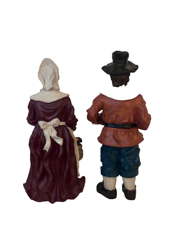 THANKSGIVING PILGRIM Set Resin 10x5 Inches Fall Autum Figurines | eBay