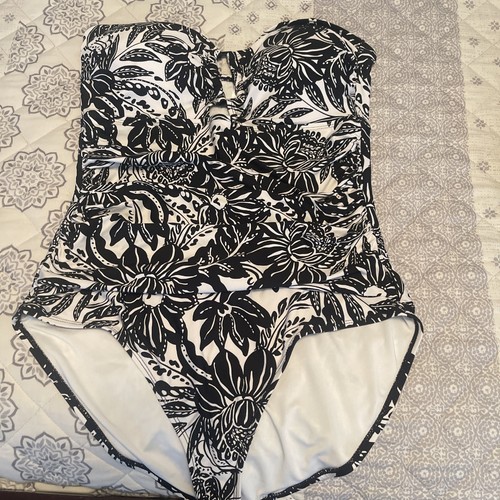 Ann Cole One Piece Bathing Suit Twisted Front Ruched | eBay