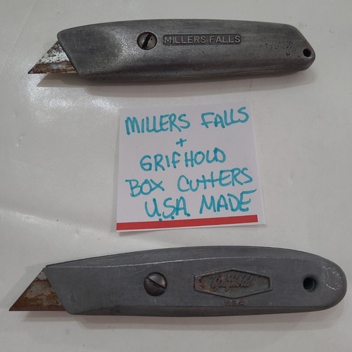 Miller Falls Box Cutter Grifhold USA Fixed Blade Box Cutters 2 Old Hand ...