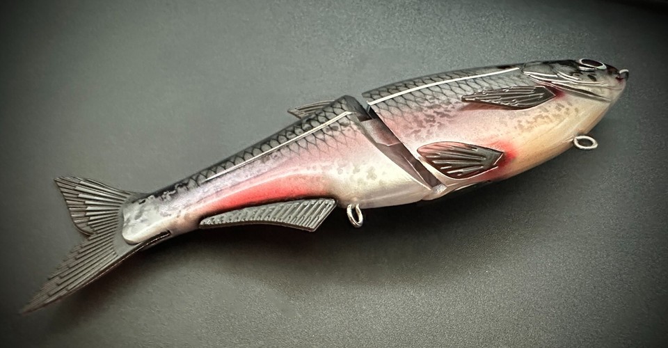CUSTOM PAINTED HINKLE SHAD JR. CLONE GIZZARD SHAD SWIMBAIT - MOST ...