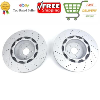 2X Fit Mercedes Benz W222 S63 S65 AMG 2014-2020 Front Brake Rotors ...