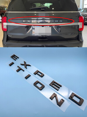 Gloss Black Front Tailgate EXPEDITION Letters Emblem FIT 2022-2024 ...