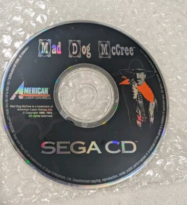 Mad Dog McCree (Sega CD, 1993) Authentic, Disc Only, Resurfaced ...