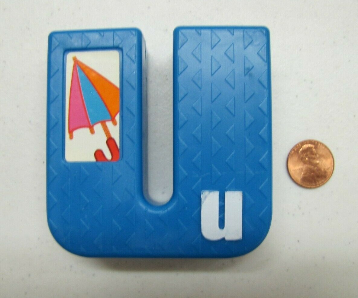 Vintage Sesame Street Letter U Jim Henson Tyco 3" Textured Alphabet ...