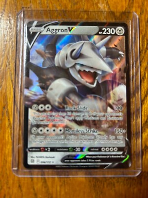 Pokémon TCG Aggron V Brilliant Stars 096/172 Holo Ultra Rare | eBay