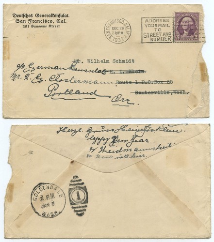 51206 - USA - German Consulate General - San Francisco 12/28/1932 to ...