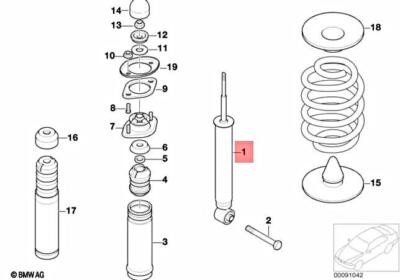 Genuine BMW E46 316Ci 316i 1.6 1.9 318Ci 318i Shock Absorber Rear ...