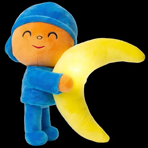 Pocoyo with Night Light Up Moon Soft Plush Doll Bedtime Buddy Figure ...
