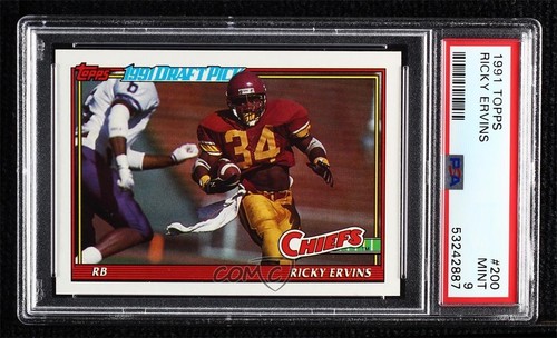 1991 Topps Ricky Ervins #200 PSA 9 MINT Rookie RC | eBay