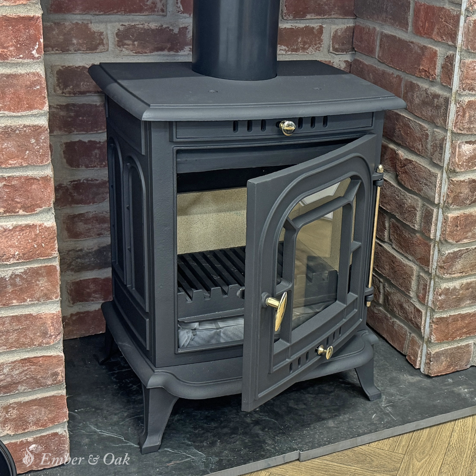 7KW Multifuel Stove Log Burner Heating Fireplace Defra Approved Design ...