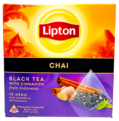 3X LIPTON TEA CHAI - 20 SACHETS DE THÉ PYRAMIDAUX - BOÎTE SCELLÉE - THÉ ...