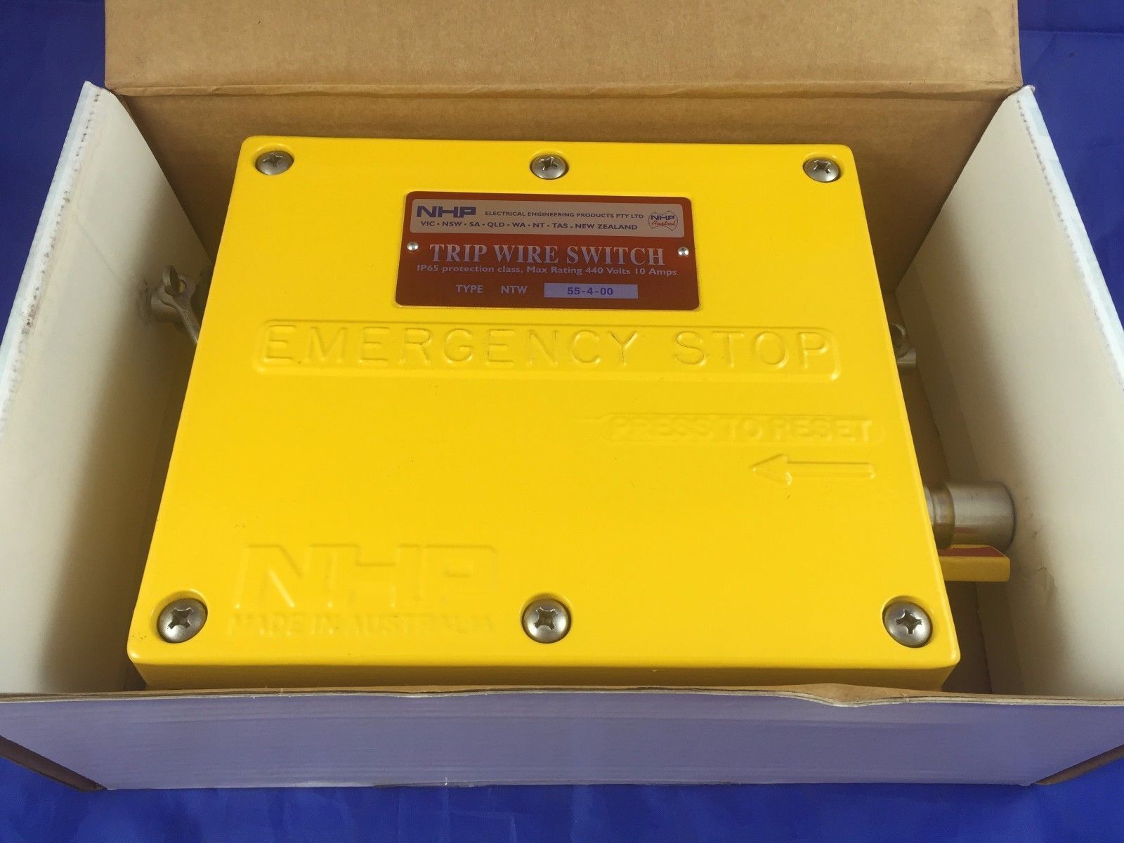 NHP Type NTW 55-4 Heavy Duty Emergency Stop Trip-wire Switch Australian ...