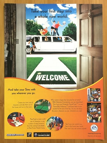 The Sims Bustin' Out PS2 Xbox 2003 Vintage Print Ad/Poster Official ...