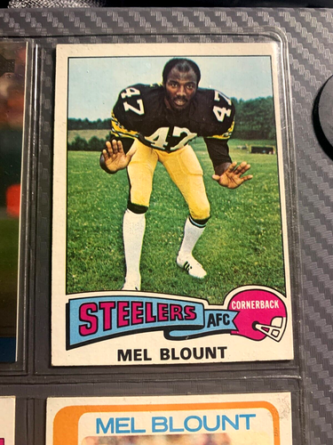 VINTAGE MEL BLOUNT PITTSBURGH STEELERS FOOTBALL LOT (9) EX-NM W/ 1975 ...