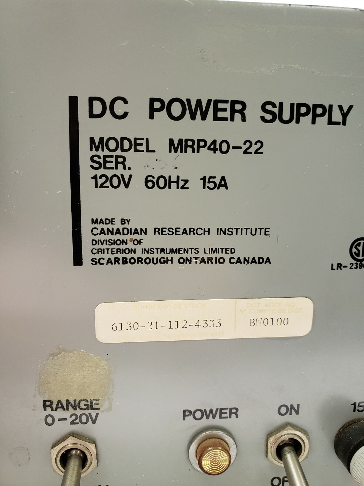 6130-21-112-4333 Power Supply 6130211124333 MRP40-22 | eBay