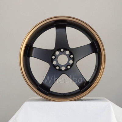 2 PCS ONL ROTA WHEEL P45 R 18X10 20 5X114.3 SBLACK/ S BRONZE LIP 3" LIP ...
