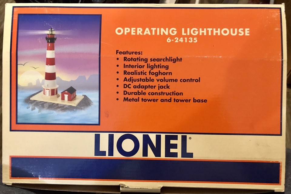LIONEL O GAUGE~OPERATING LIGHTHOUSE #6-24135~Open Box~Missing Metal ...
