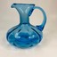 Rainbow Art Glass Blue Optic Rib Pitcher Jug #214 Made in USA | eBay