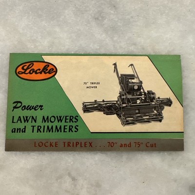 Vintage Locke Triplex Commercial Reel Lawn Mower 70 Sales Brochure ...