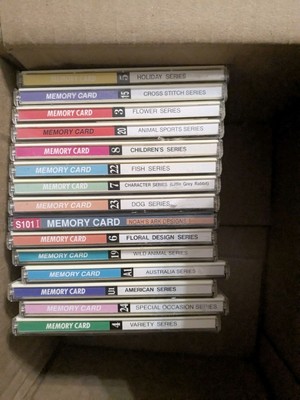 VTG Janome Memory Card Lot Of 15 Design Memory Cards Sewing Machine ...