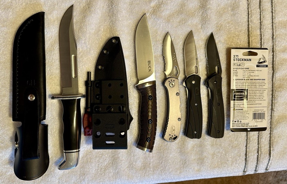 Outdoor Buck Knife Collection Fixed And Folding | eBay