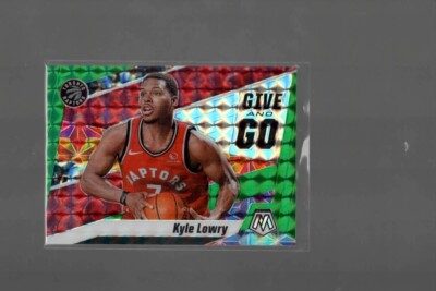 KYLE LOWRY 2019-20 PANINI MOSAIC GIVE AND GO GREEN MOSAIC PRIZM CARD ...