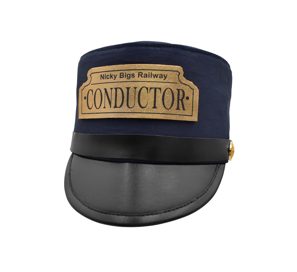 Child Deluxe Polar Navy Express Conductor Hat Train Engineer Costume ...