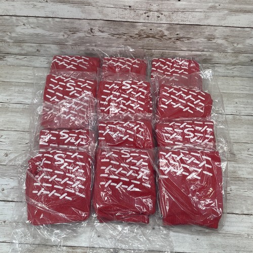 12 Pair LSL Health Economy Slipper Single Tread Socks Red SMALL ...
