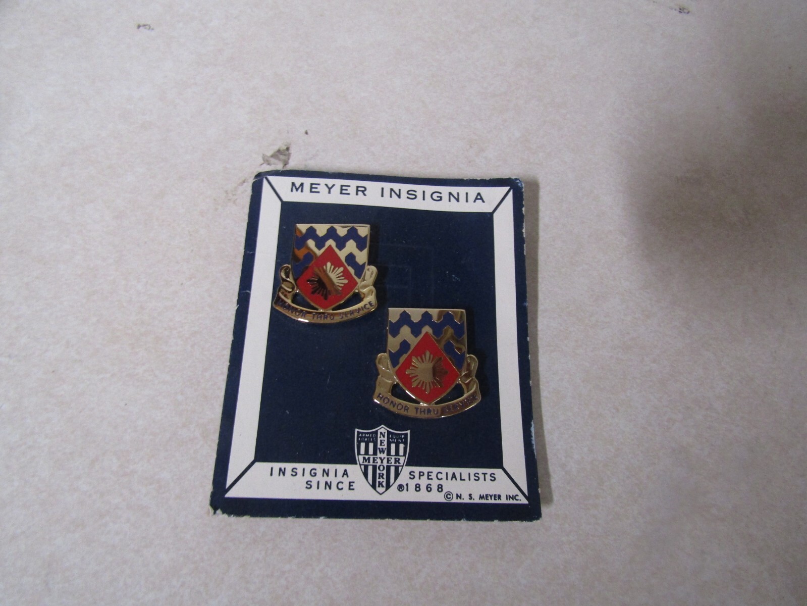 MILITARY INSIGNIA CREST DUI SET OF 2 BRAND NEW 329TH SUPPLY AND SERVICE ...