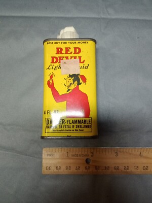 Collectible Vintage Red Devil Lighter Fluid Can 4 Fluid Oz Empty | eBay