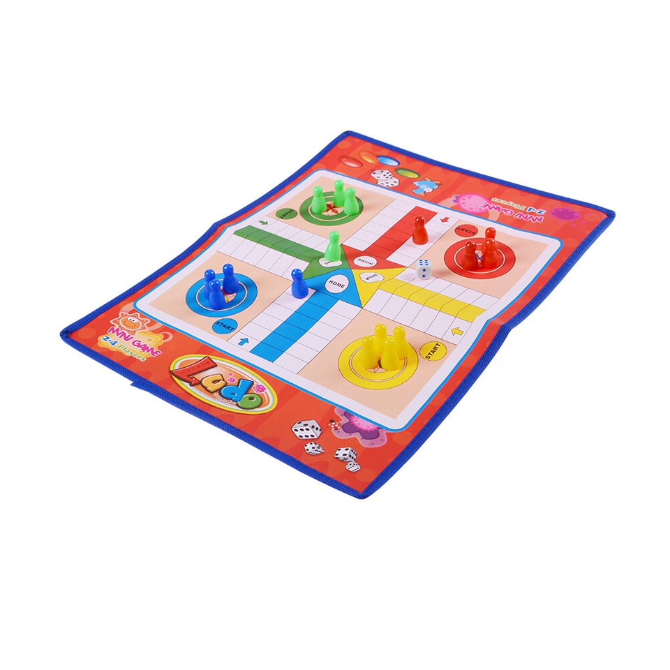 Non-woven Fabrics Foldable Ludo Snake Chess Board Game Family-ml _wa ...