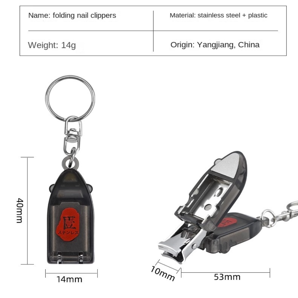 Durable Foldable Manicure Stainless Nail Clipper Mini Nail Trimmer ...