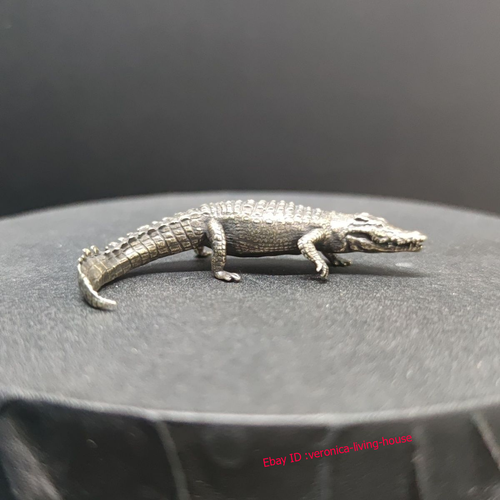 Pure Copper Alligator Sinensis Statue Animal Figurines Desktop ...