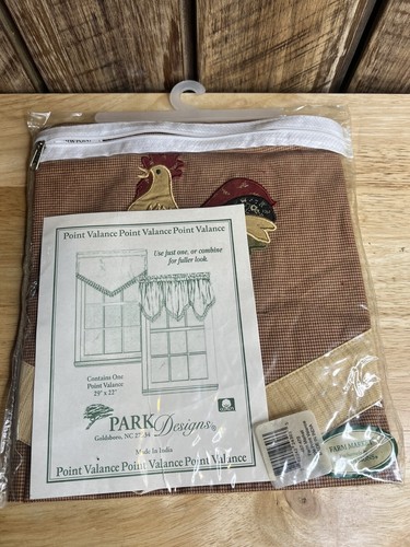 Park Designs Point Valance 29x22 Farm Market With Rooster | eBay