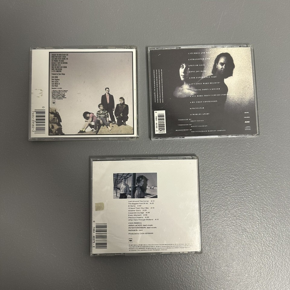 Cock Robin Cd Lot Of 3 First Love Last Rites / After Here Thru Midland ...