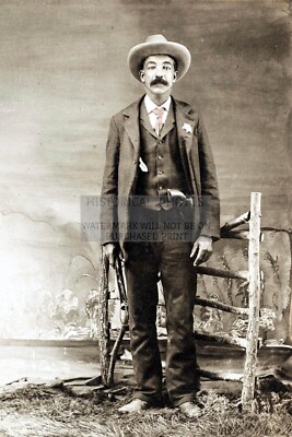 BASS REEVES AFRICAN AMERICAN WILD WEST DEPUTY MARSHALL LAWMEN 1902 4X6 ...