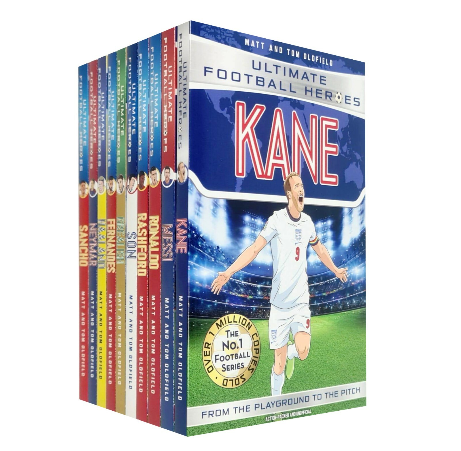 Ultimate Football Heroes Collection 10 Books Set Kane, Messi, Ronaldo ...