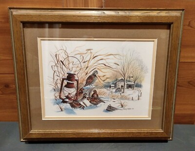 BOB WHITE WINTER HOMESTEAD PATRICK J. COSTELLO SIGNED, MATTED & FRAMED ...