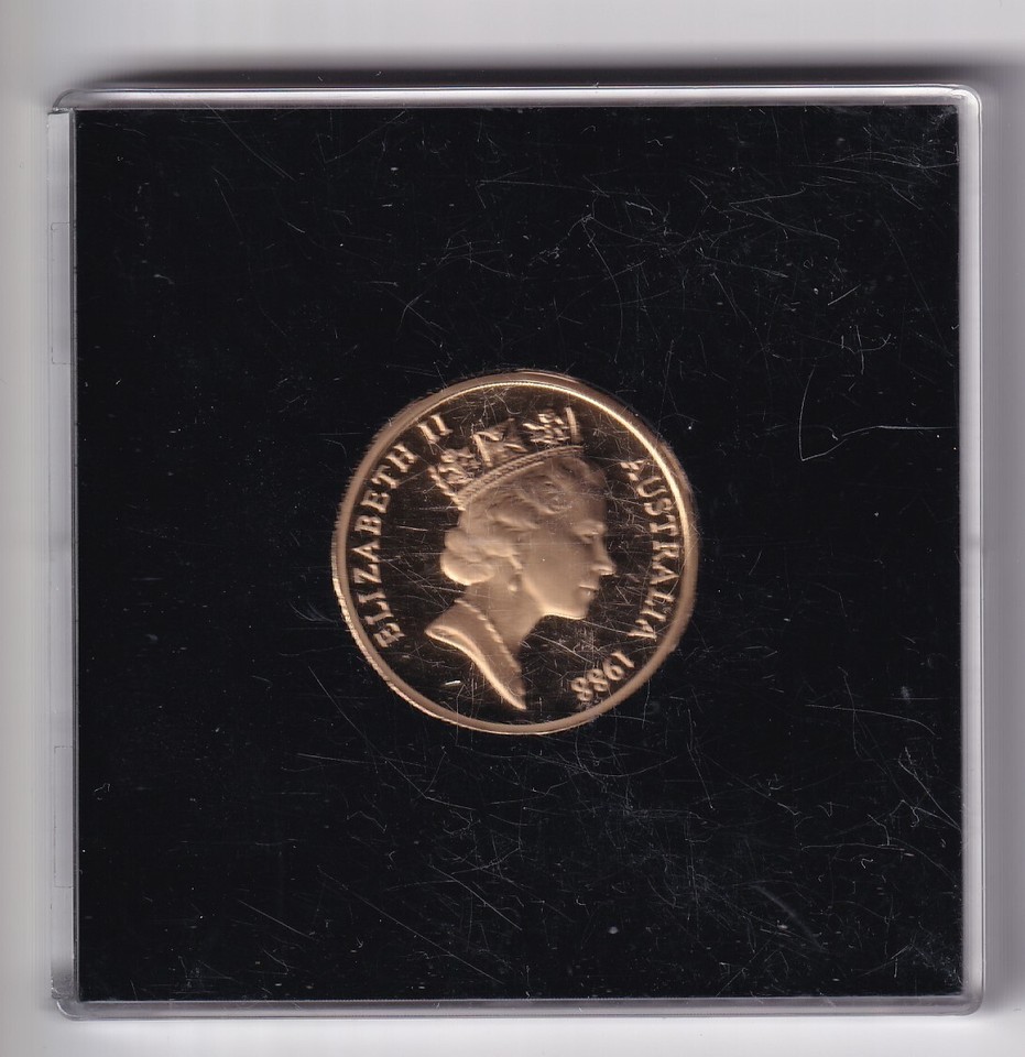 AUSTRALIAN PROOF: 1988 $1 BICENTENNIAL FIRST FLEET COIN IN CASE #PL1213 ...
