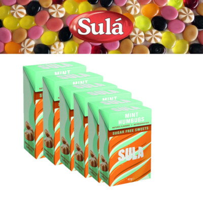 Sula Sugar Free Sweets Mint Humbugs 42g - Pack of 6 4003455001857 | eBay UK