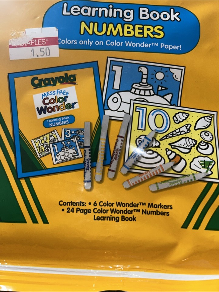 Crayola Mess Free Color Wonder Learning Book Numbers Vintage 2001 | eBay