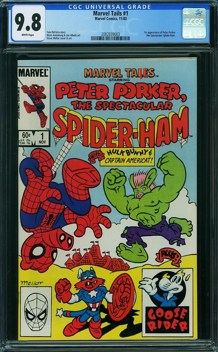 Marvel Tails 1 CGC 9.8 (1983), 1st Peter Porker, Spectacular Spider-Ham ...